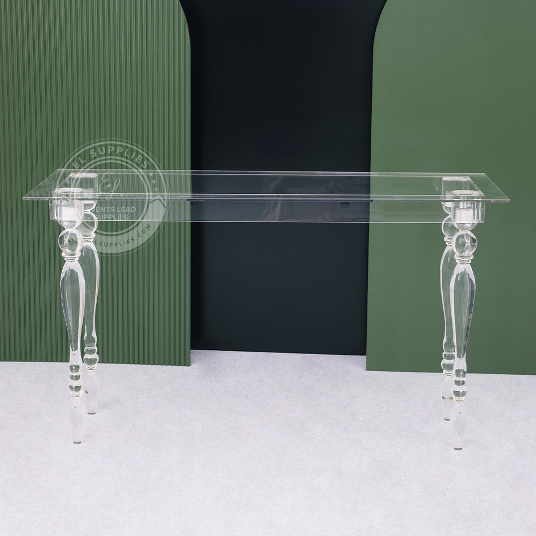 6-Foot CLARITY Clear Ghost Acrylic Bar Table