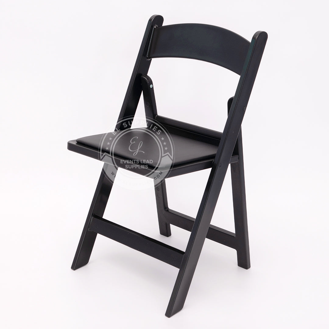 Marquee padded vinyl black folding chair store