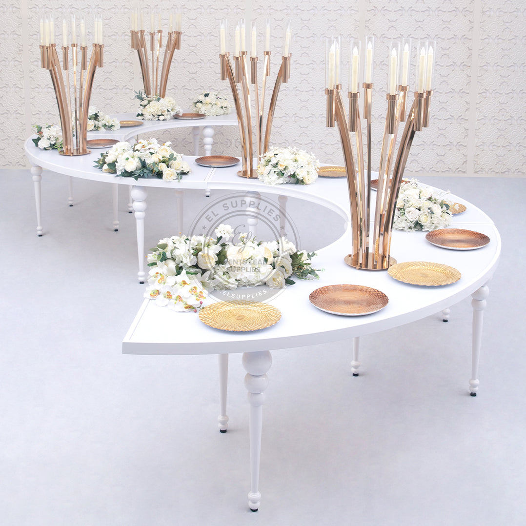 Vega Half Circle Dining Table | Half Round Table